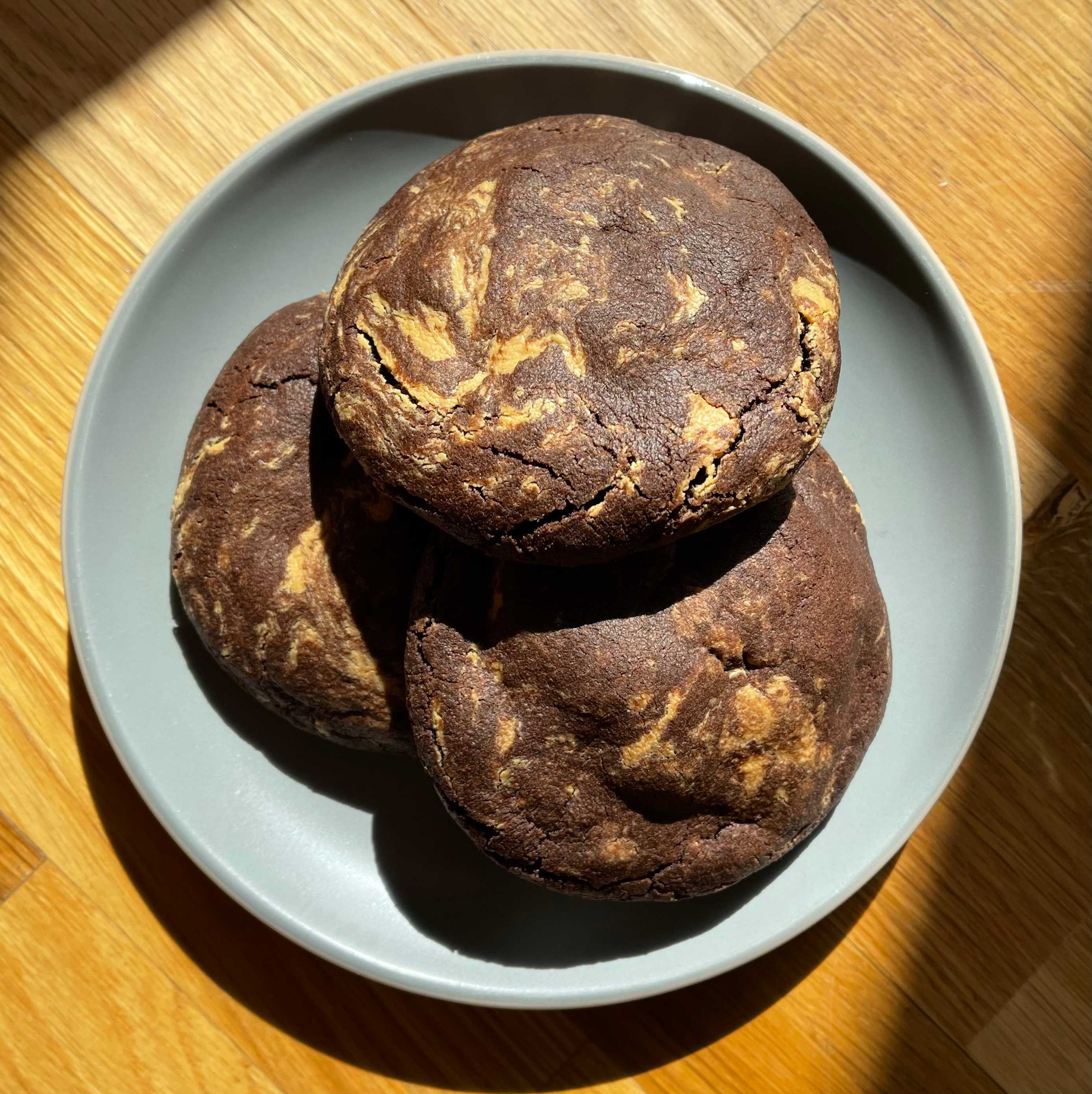 Marbled Peanut Butter Chocolate Boulders | Glucophile